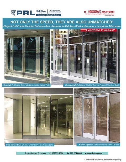 Cladded Entrance Door Systems fastest lead-times and unmatched quality