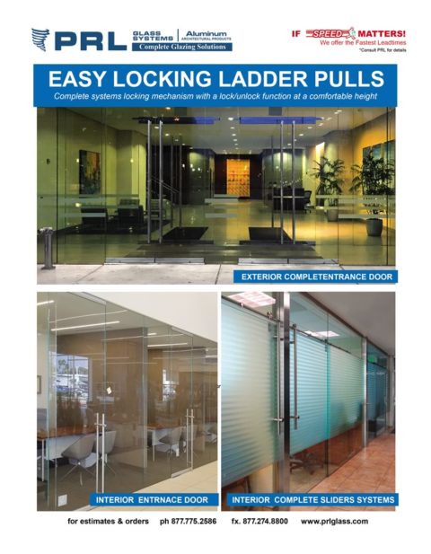 Easy Locking ladder pulls to lock and unlock entry doors with ease.