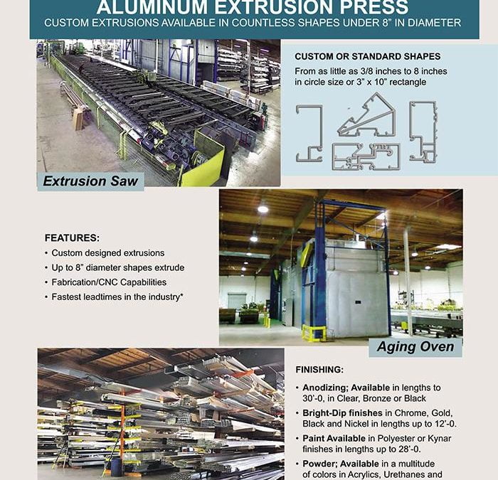 Architectural Metal, aluminum extrusions, custom metal fabrication.