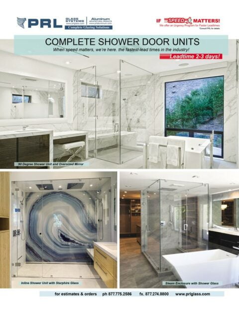Order Complete Shower Door Units at PRL. Fastest Leadtimes!