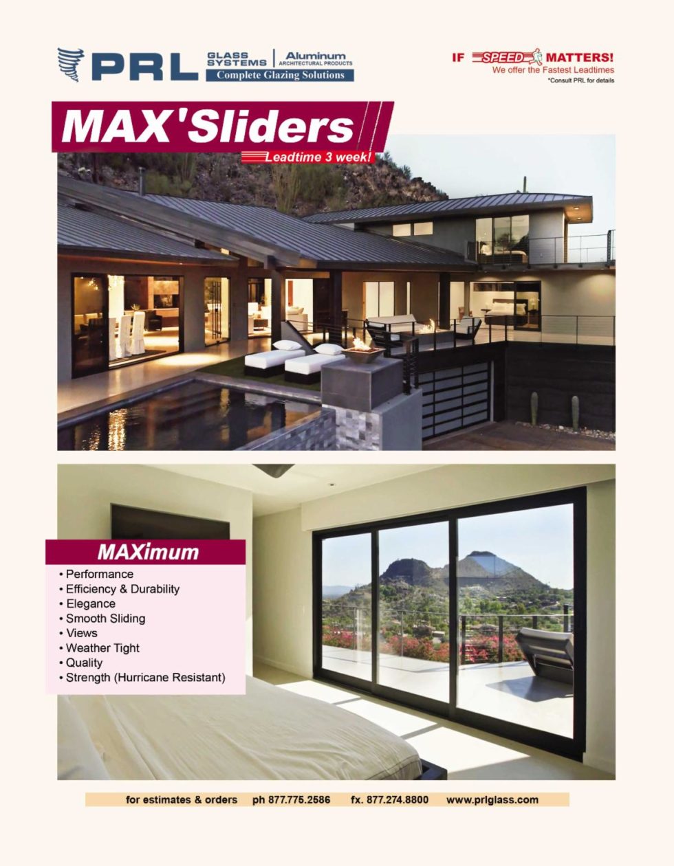 PRL Max Aluminum Sliding Doors. Traditional & Corner Sliders?